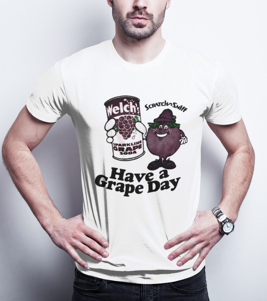 Welch's Scratch N Sniff Sparkling Grape Have A Grape Day T-Shirt