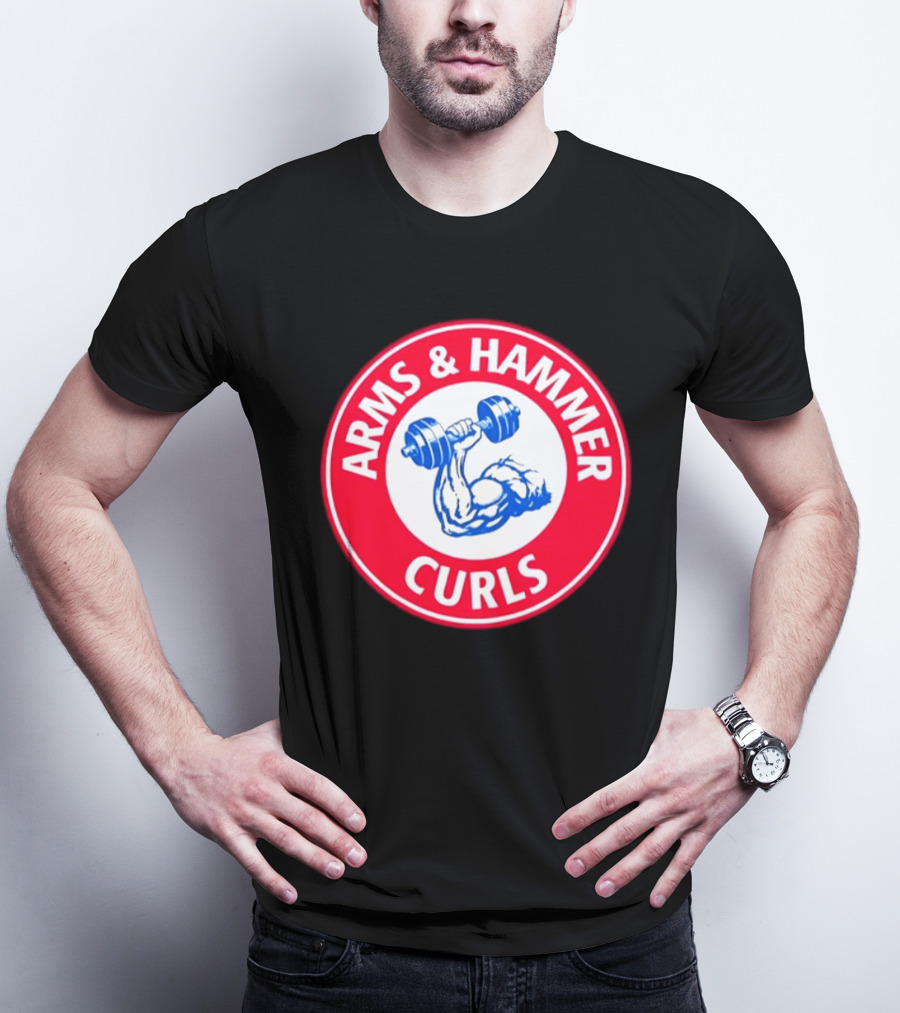 Arms And Hammer Curls Gym Weightlifting Dumbbell Muscle Training T-Shirt