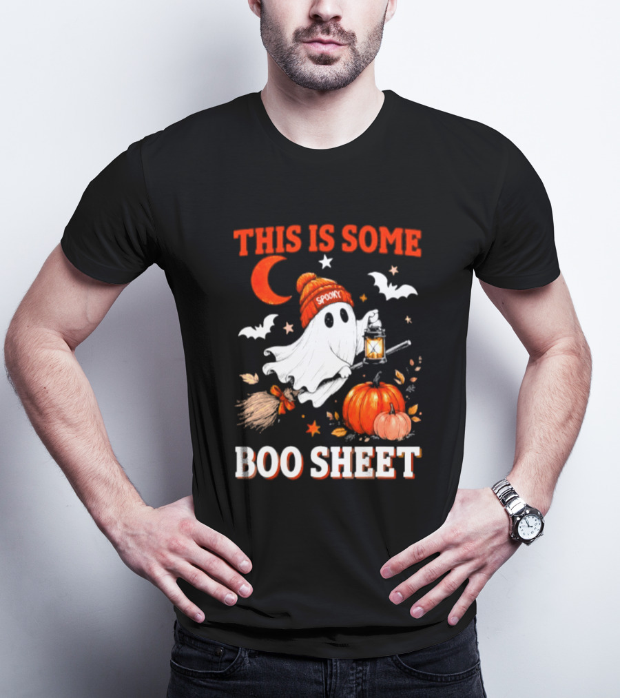 This Is Some Boo Sheet Spooky Ghost Lantern Pumpkin Halloween T-Shirt