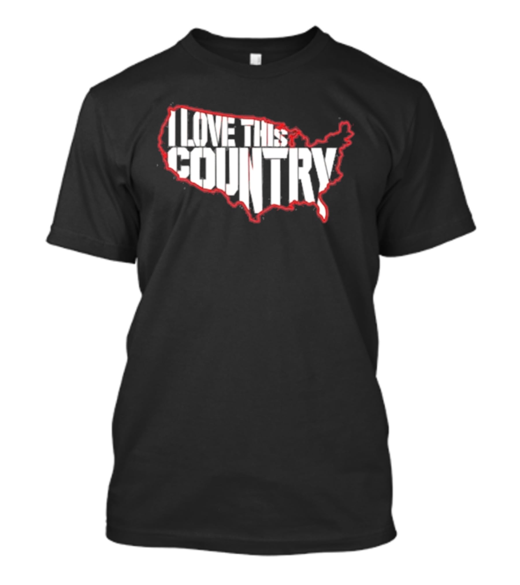 I Love This Country United States Map T-Shirt
