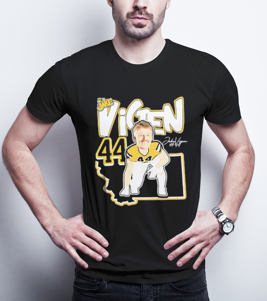 Jake Vigen 44 Montana State Bobcats Player 2026 Caricature T-Shirt