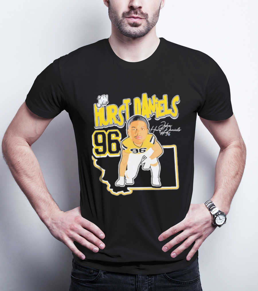 Montana State Bobcats 2026 Hurst Daniels 96 Player Caricature T-Shirt