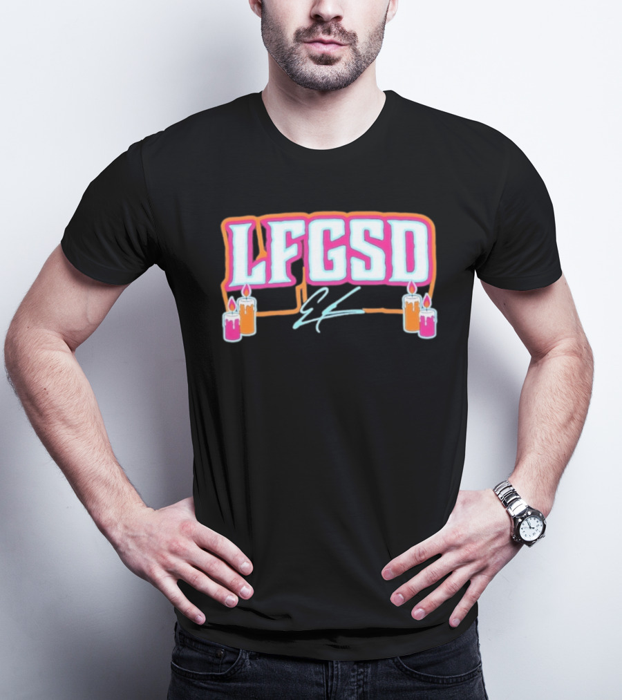 LFGSD Ethan San Diego Padres Candles T-Shirt