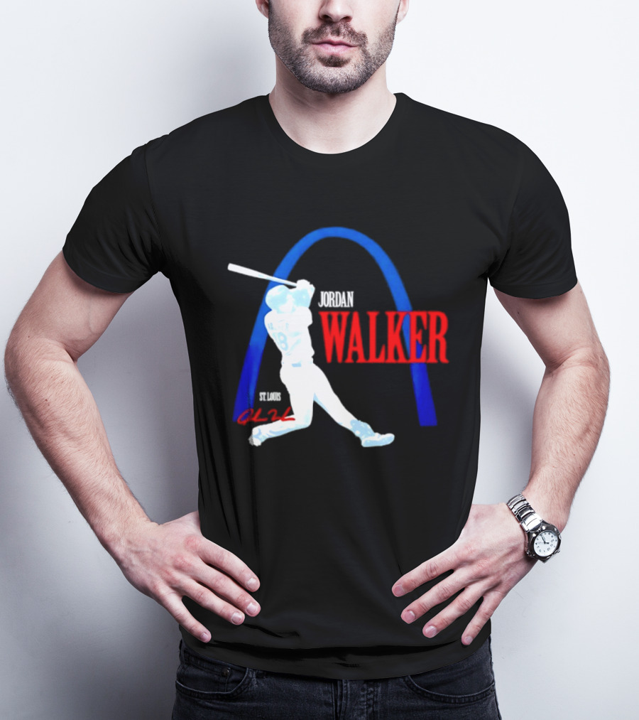 Jordan Walker St Louis Cardinals Gateway Arch Baseball Player T-Shirt