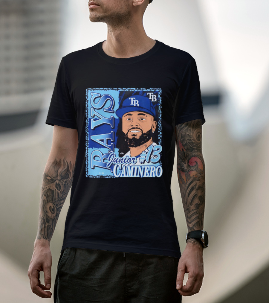 Junior Caminero #13 Tampa Bay Rays TB Player Profile T-Shirt
