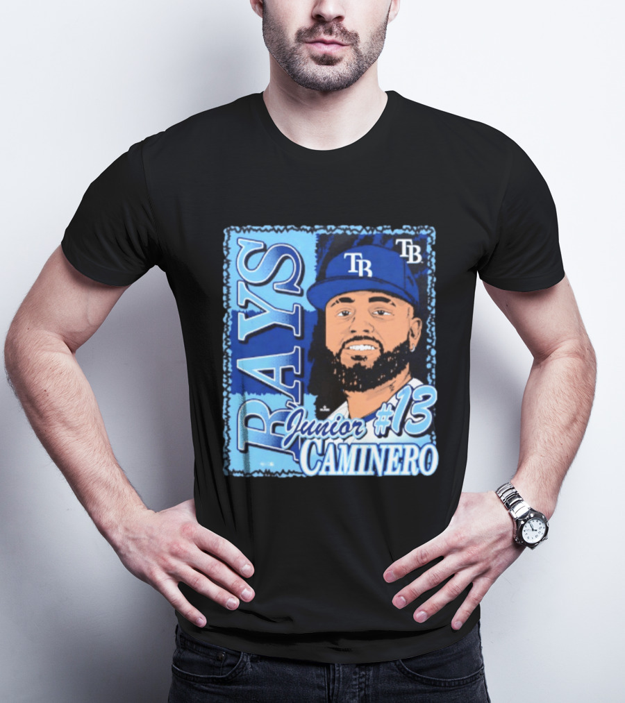 Junior Caminero #13 Tampa Bay Rays TB Player Profile T-Shirt
