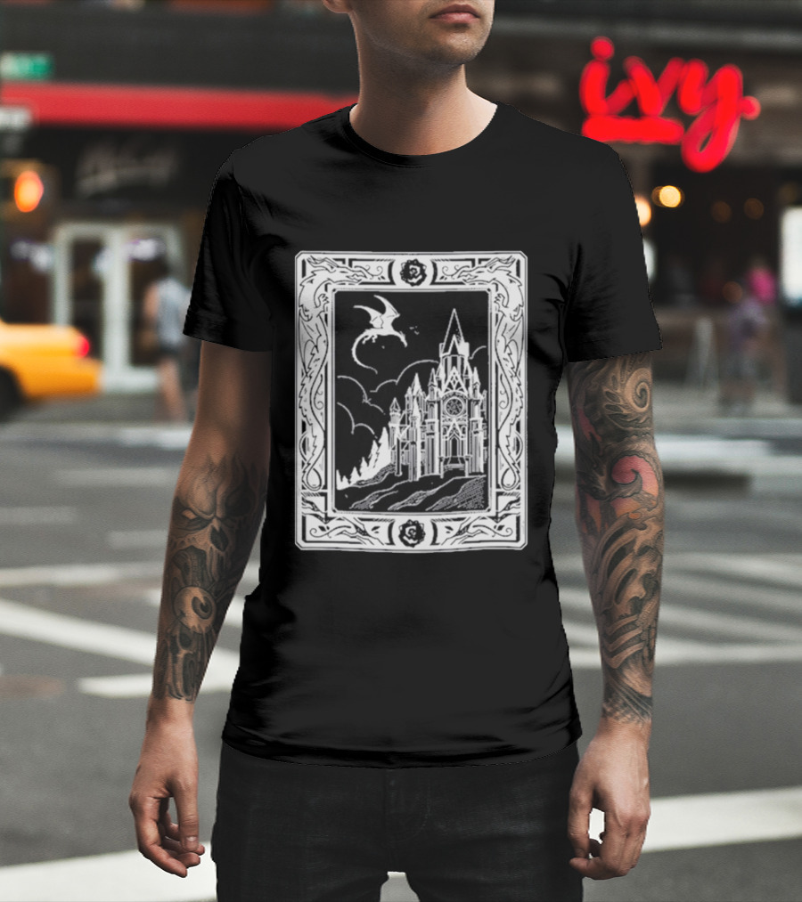 GeminiTay Castle Dragon Gothic Fantasy T-Shirt