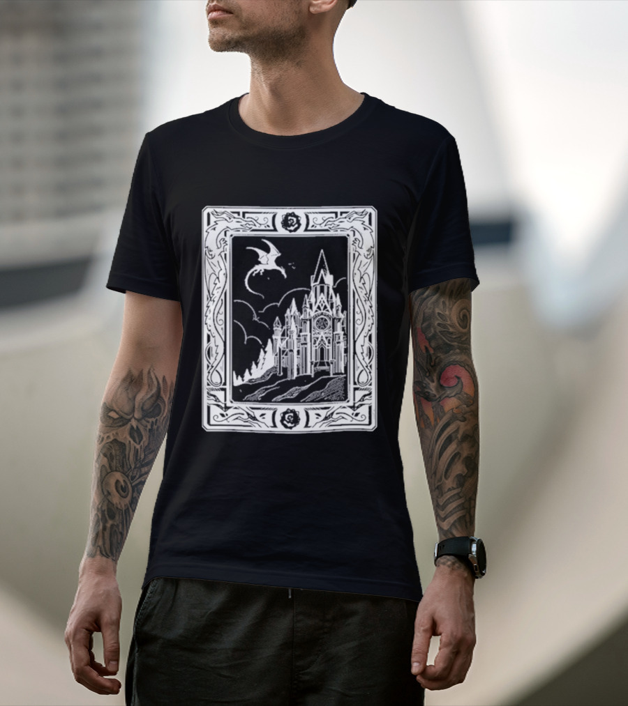 GeminiTay Castle Dragon Gothic Fantasy T-Shirt