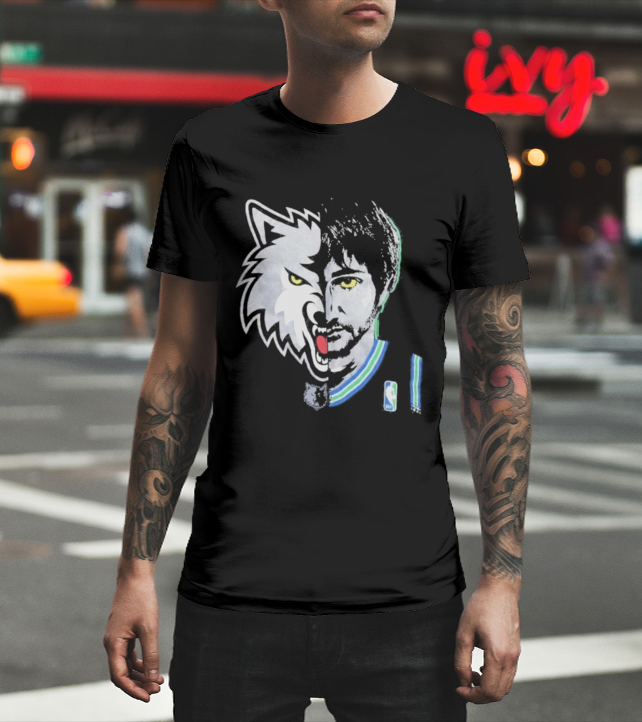 Majestic Ricky Rubio Minnesota Timberwolves NBA Game Face T-Shirt