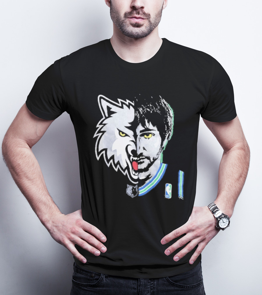 Majestic Ricky Rubio Minnesota Timberwolves NBA Game Face T-Shirt
