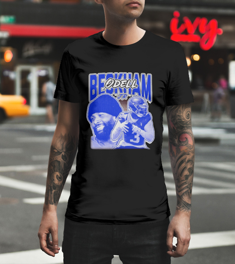 Odell Beckham Jr New York Giants Beckham JR Football Helmets Sports T-Shirt