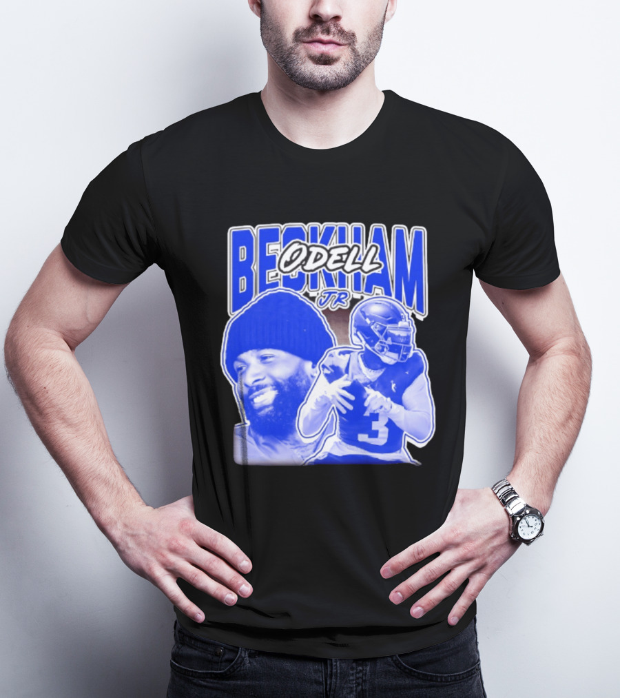 Odell Beckham Jr New York Giants Beckham JR Football Helmets Sports T-Shirt