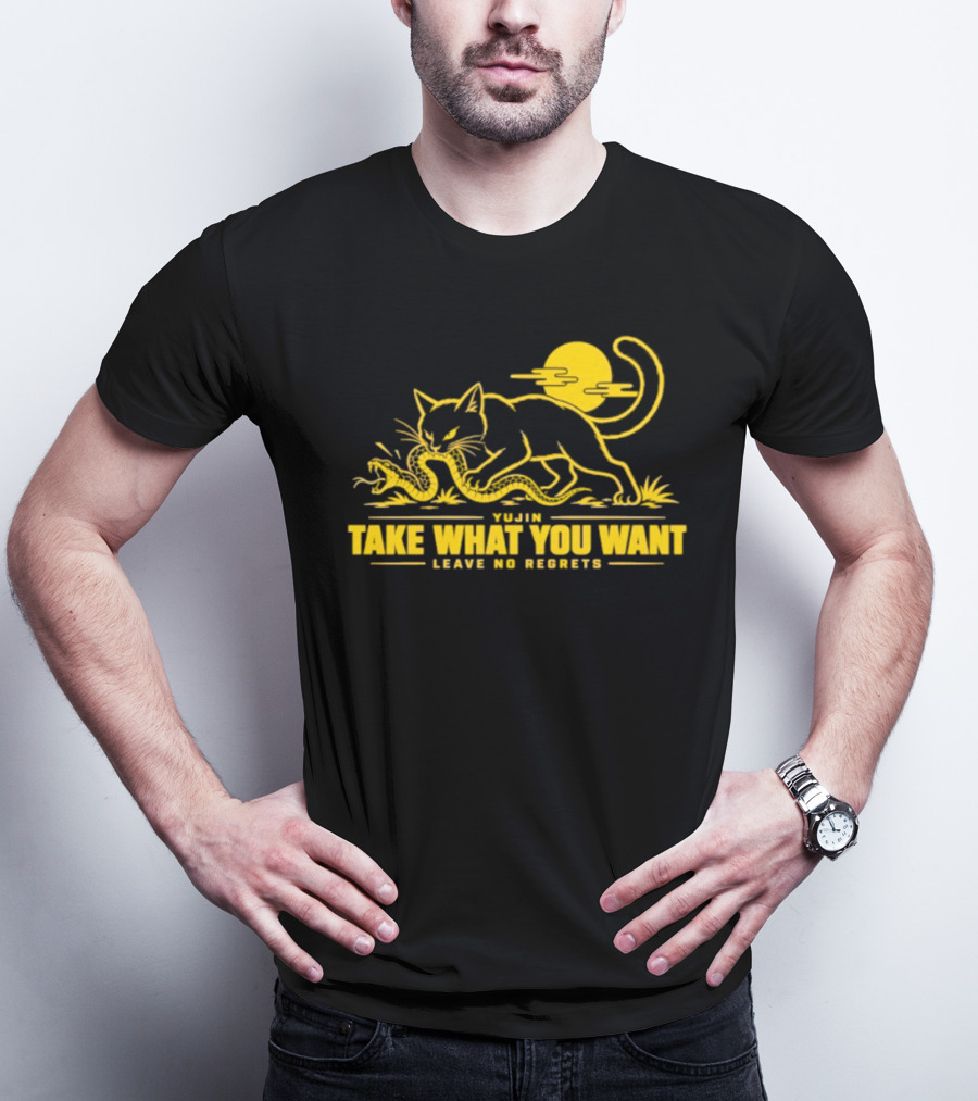Yujin Take What You Want Leave No Regrets Cat And Snake Sun Scene T-Shirt