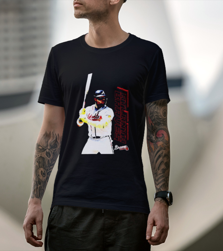 Ronald Acuña Jr Atlanta Braves Swing Action Baseball Player T-Shirt