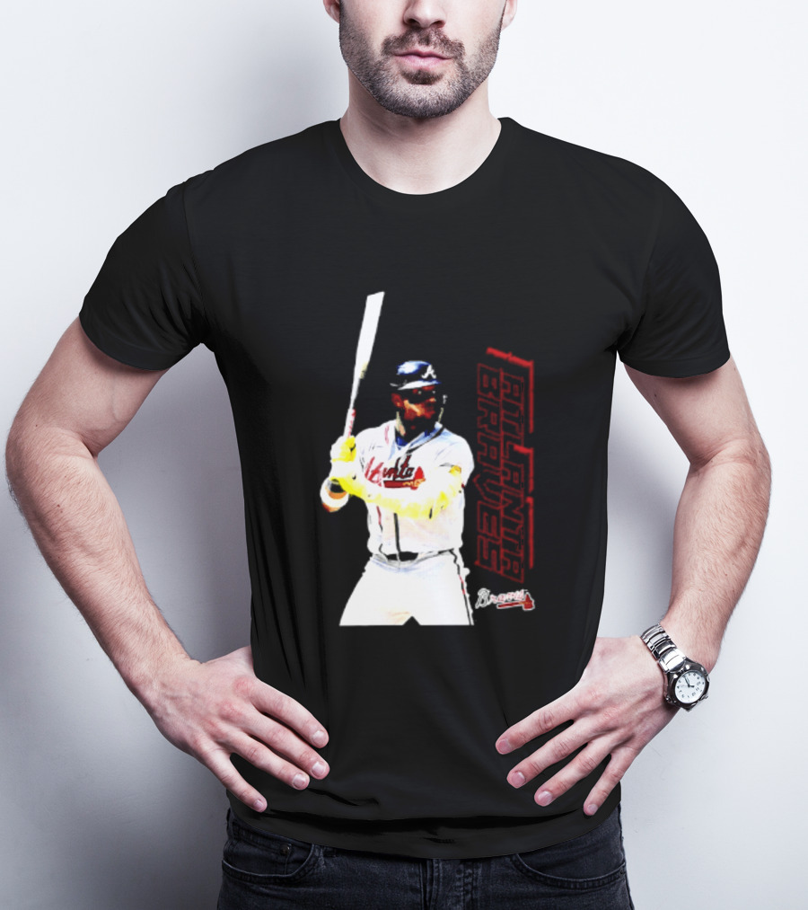 Ronald Acuña Jr Atlanta Braves Swing Action Baseball Player T-Shirt
