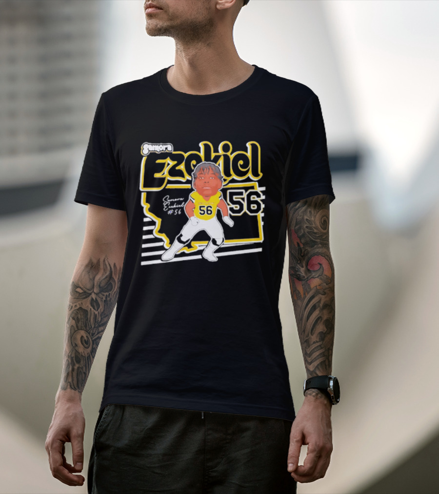 Ezekiel Montana State Bobcats Player 56 Samora 2026 Caricature T-Shirt