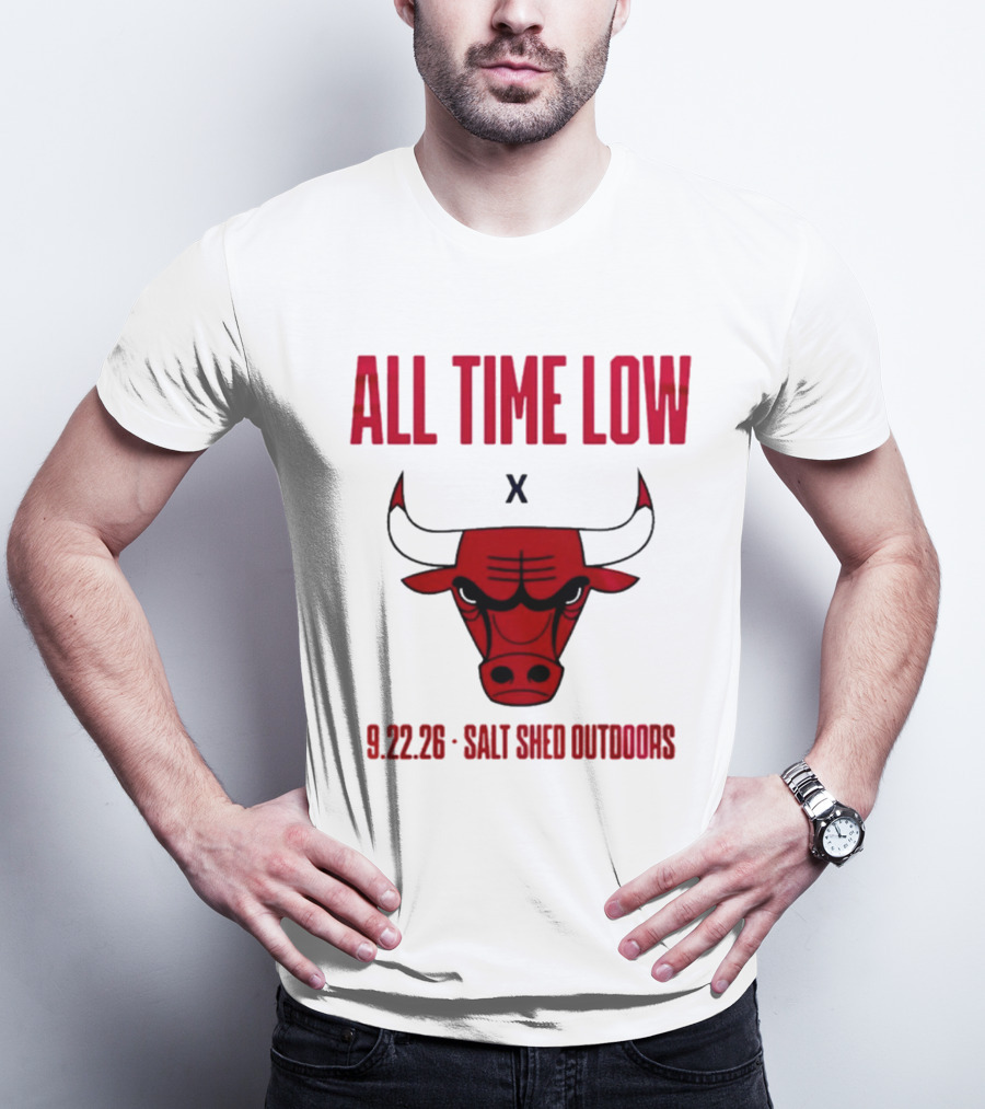All Time Low Chicago Bulls Collaboration Salt Shed Outdoors 9.22.26 T-Shirt