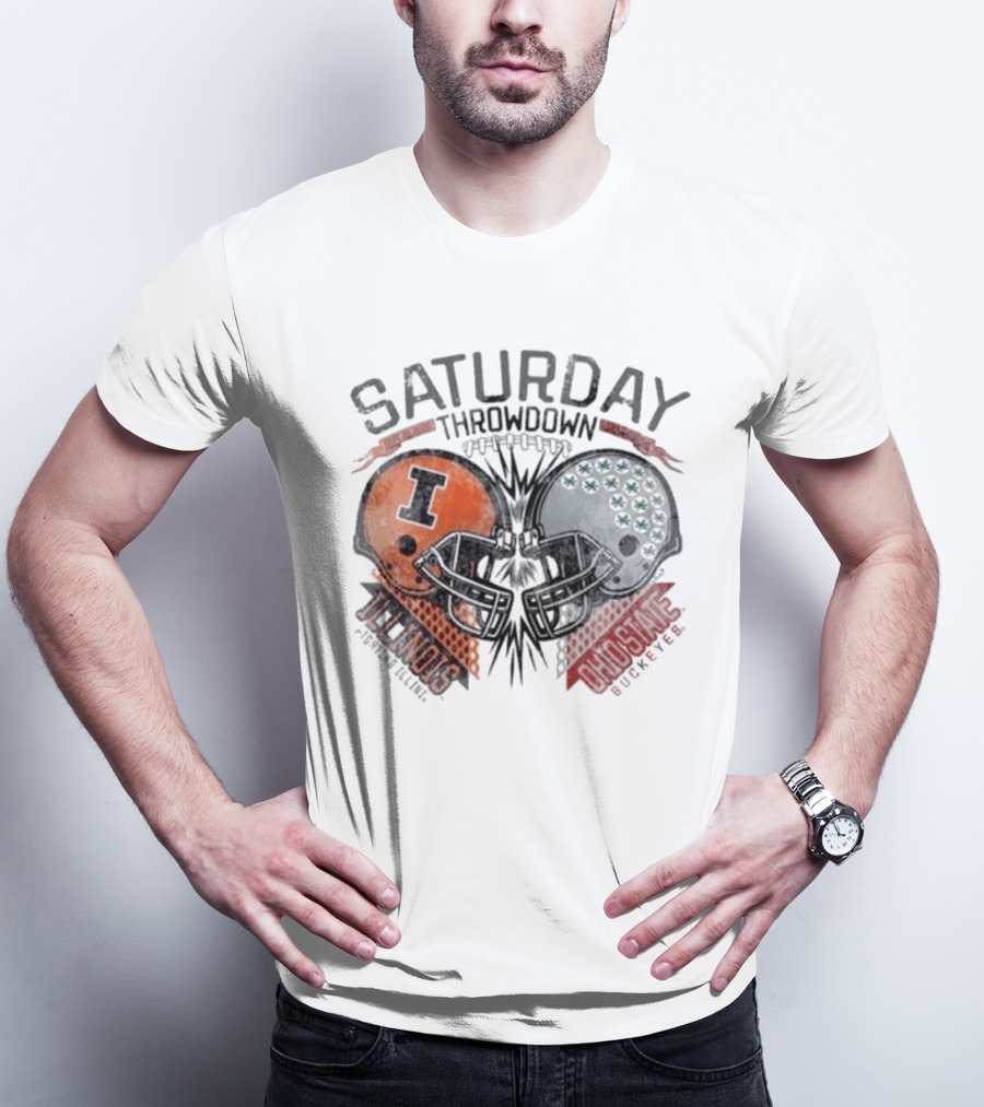 Ohio State Buckeyes Vs Illinois Fighting Illini Football Throwdown September 26 2026 Saturday T-Shirt