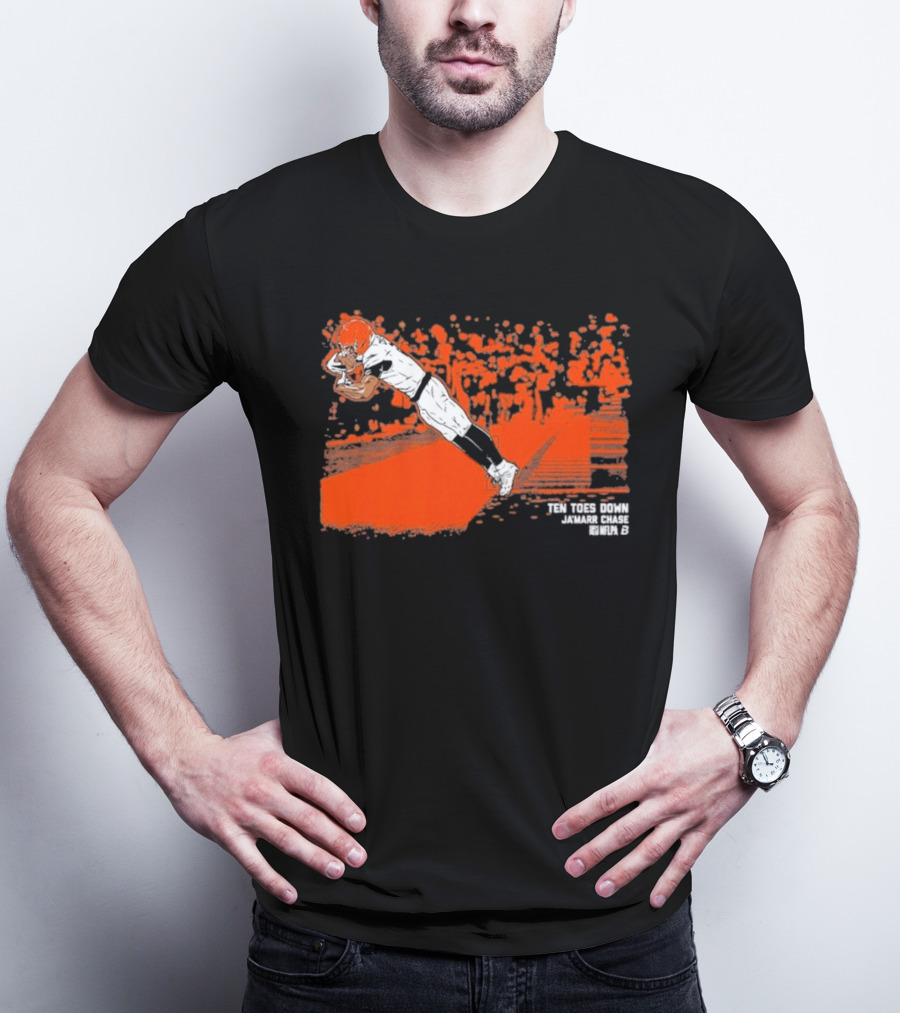 Ja'Marr Chase Ten Toes Down Touchdown Catch T-Shirt