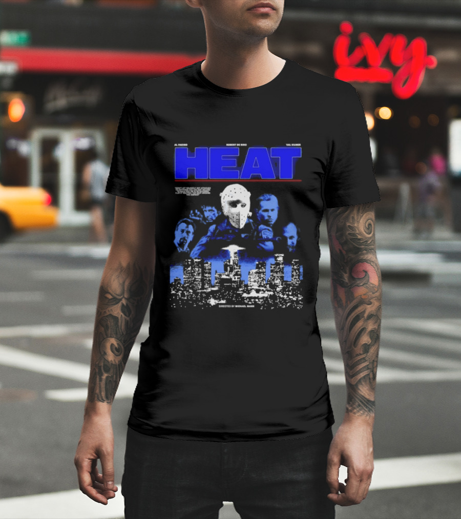 Al Pacino Robert De Niro Val Kilmer Heat Michael Mann Movie Halloween T-Shirt