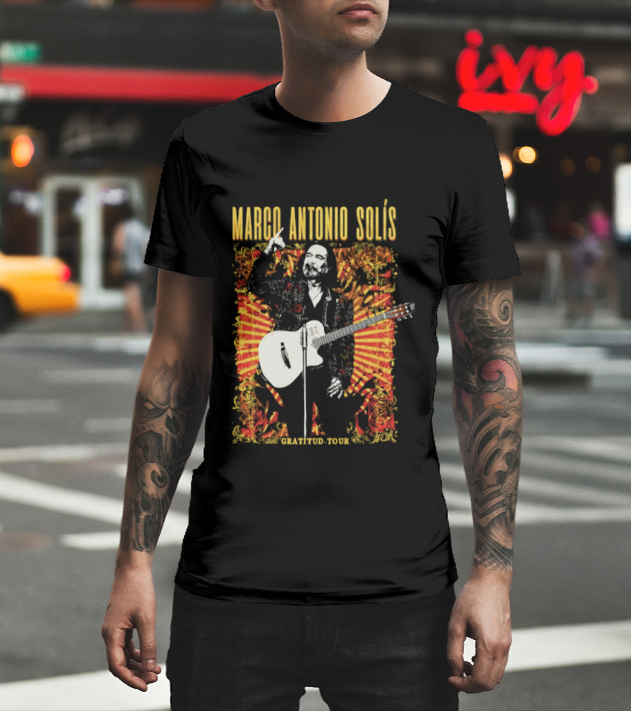 Marco Antonio Solis Gratitud Tour Latin Music Guitar T-Shirt