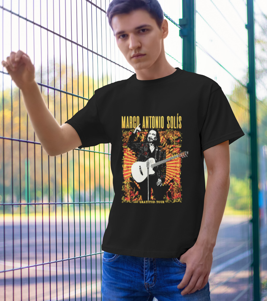 Marco Antonio Solis Gratitud Tour Latin Music Guitar T-Shirt