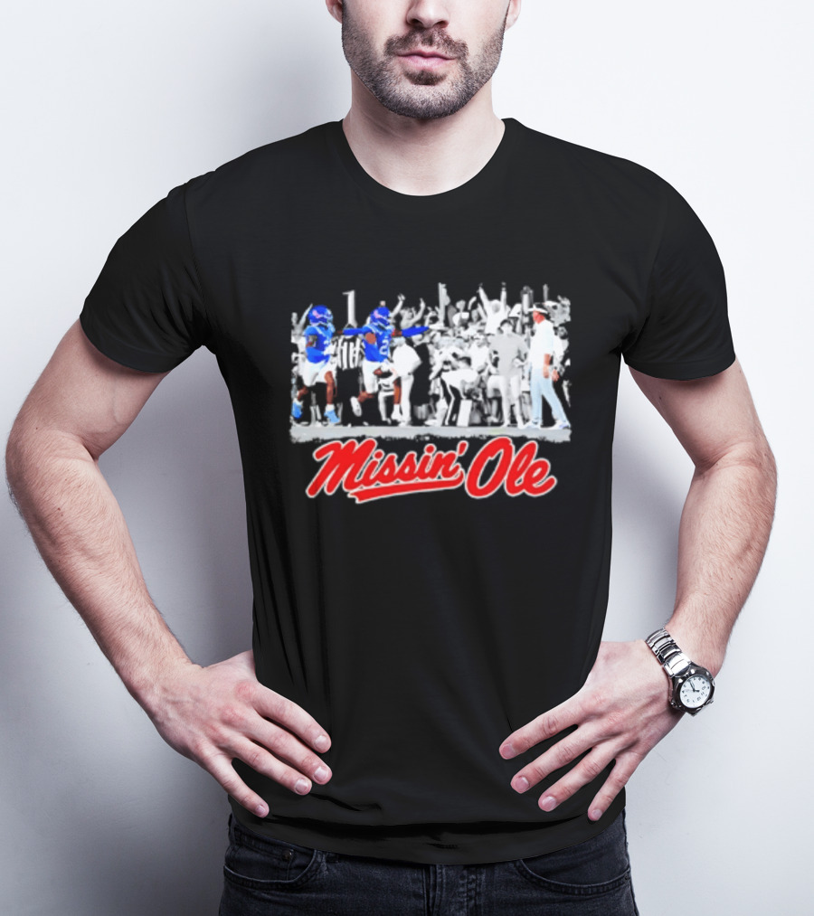 Missin' Ole Rebels Football Coach Mississippi T-Shirt