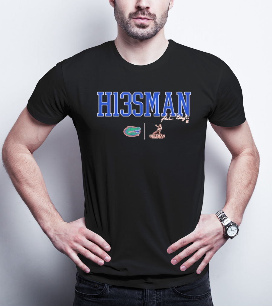 Florida Gators Football H13SMAN Jadan Baugh 13 Heisman Trophy T-Shirt