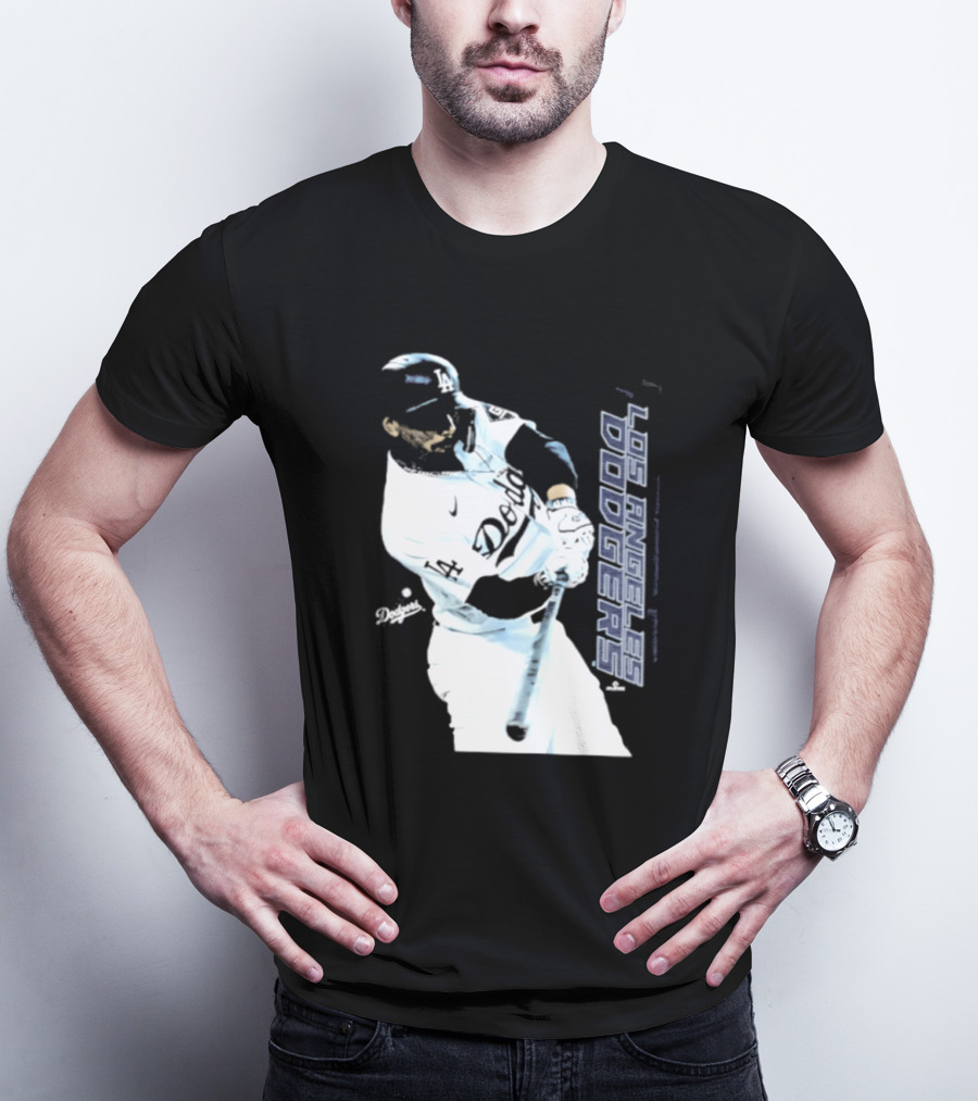 Mookie Betts Los Angeles Dodgers MLB Swing Action T-Shirt