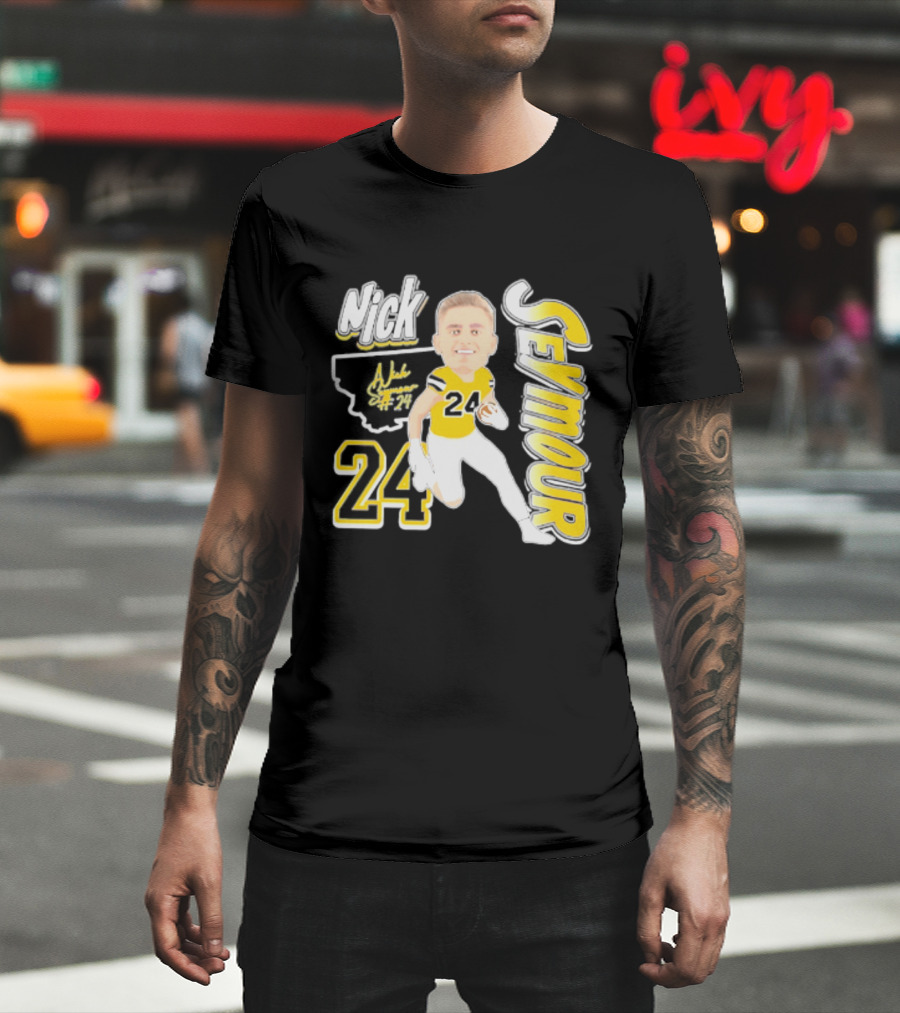 Nick Seymour Montana State Bobcats 2026 Player 24 Caricature T-Shirt