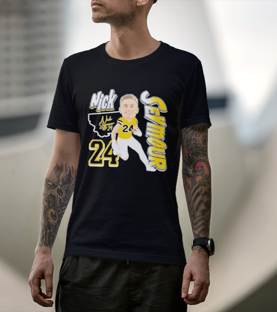 Nick Seymour Montana State Bobcats 2026 Player 24 Caricature T-Shirt