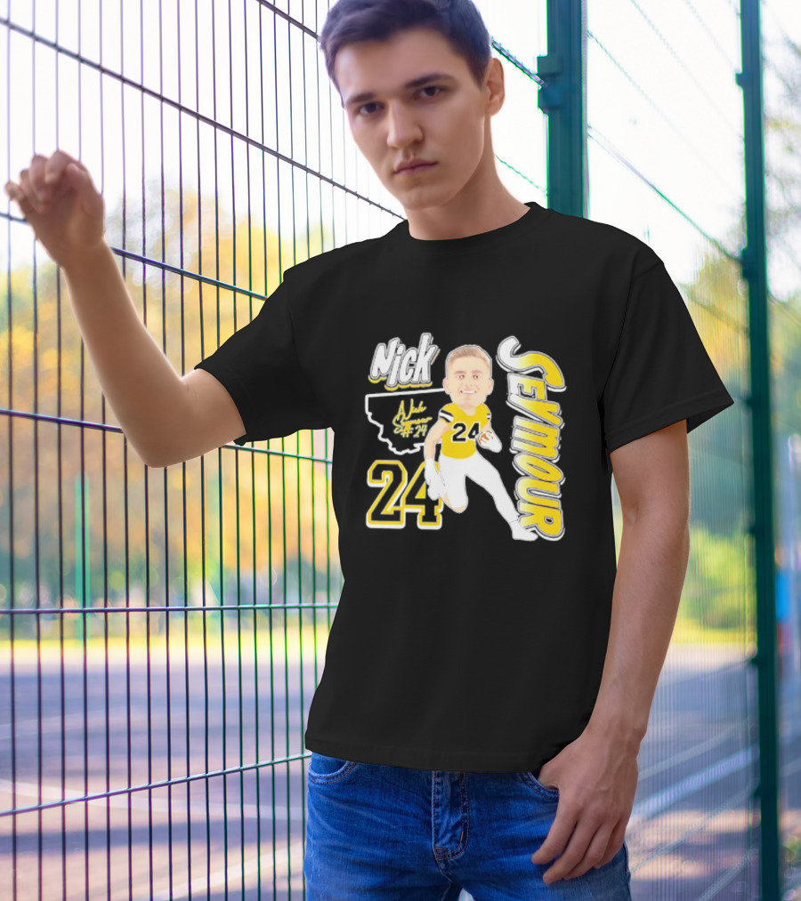 Nick Seymour Montana State Bobcats 2026 Player 24 Caricature T-Shirt