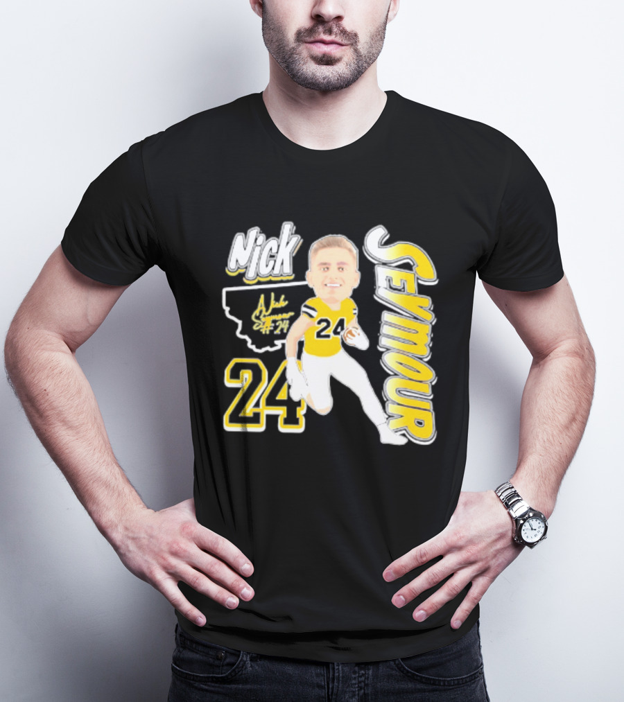 Nick Seymour Montana State Bobcats 2026 Player 24 Caricature T-Shirt