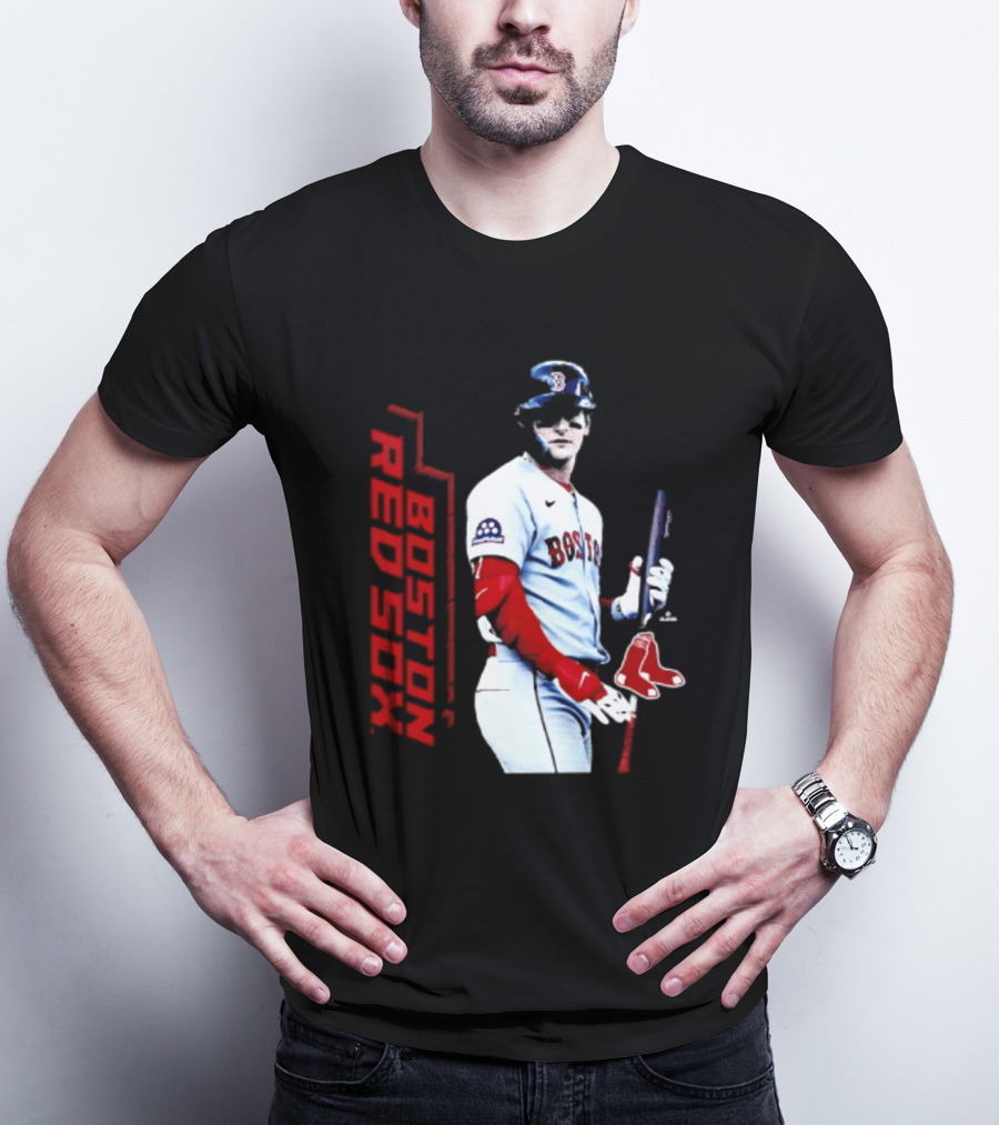 Roman Anthony Boston Red Sox MLB Player Swing Action T-Shirt