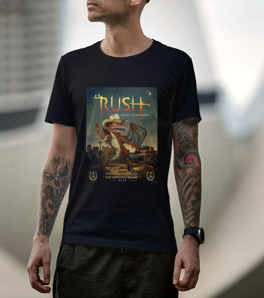 Rush Fifty Something Frost Bank Center San Antonio Texas September 23 25 2026 T-Shirt