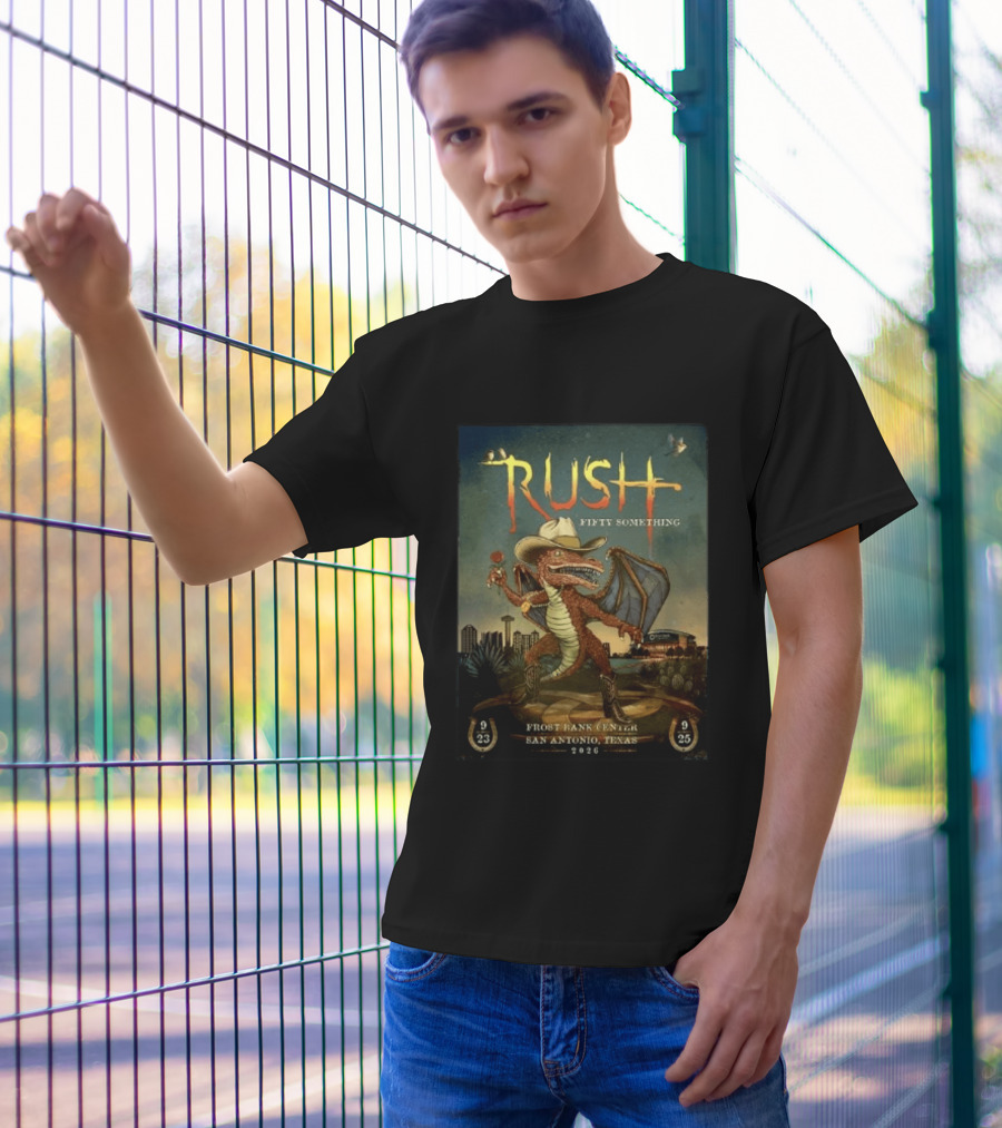 Rush Fifty Something Frost Bank Center San Antonio Texas September 23 25 2026 T-Shirt