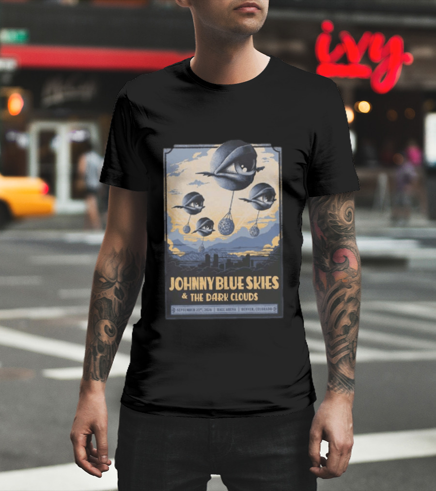 Johnny Blue Skies And The Dark Clouds Ball Arena Denver Colorado September 23 2026 Tour T-Shirt
