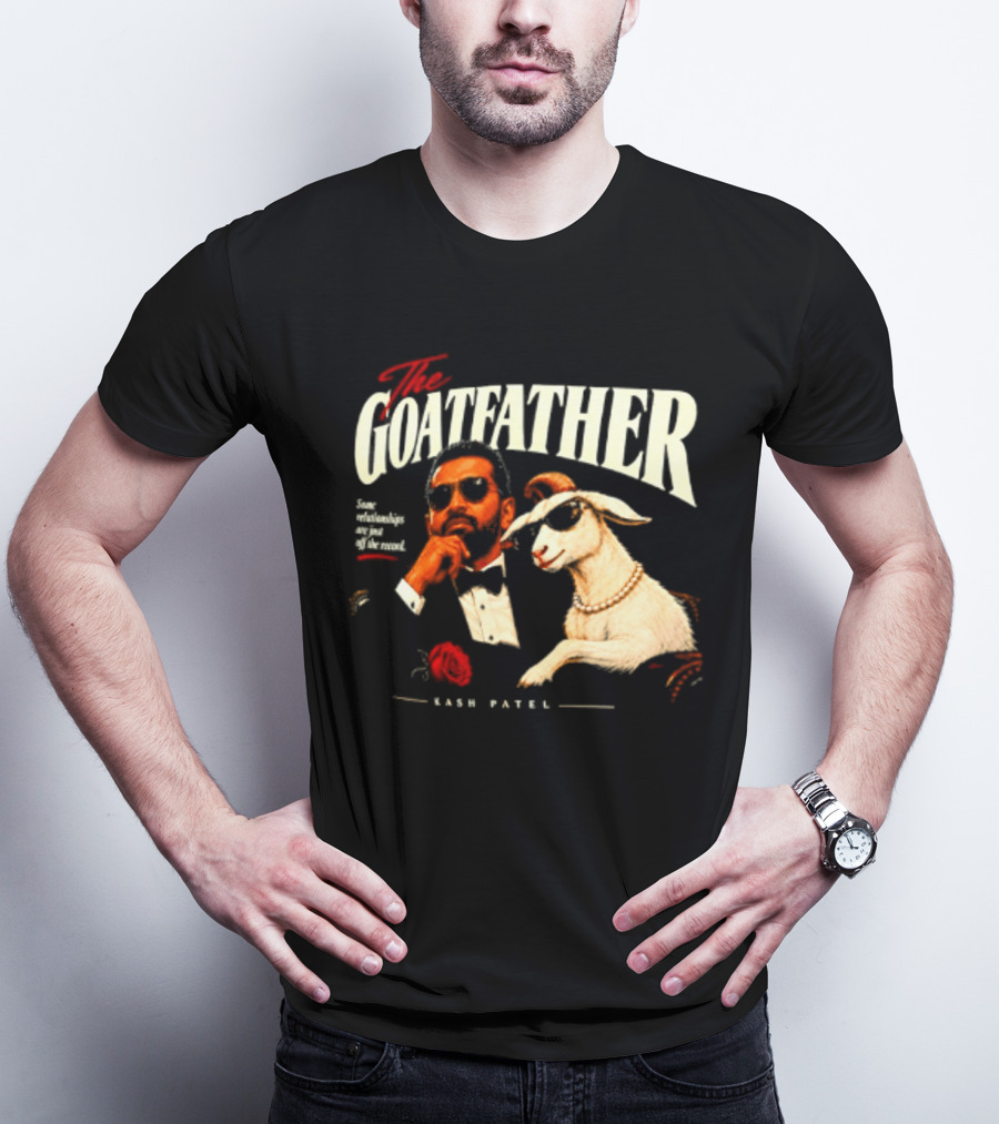 The Goatfather Kash Patel FBI Meme Goat T-Shirt