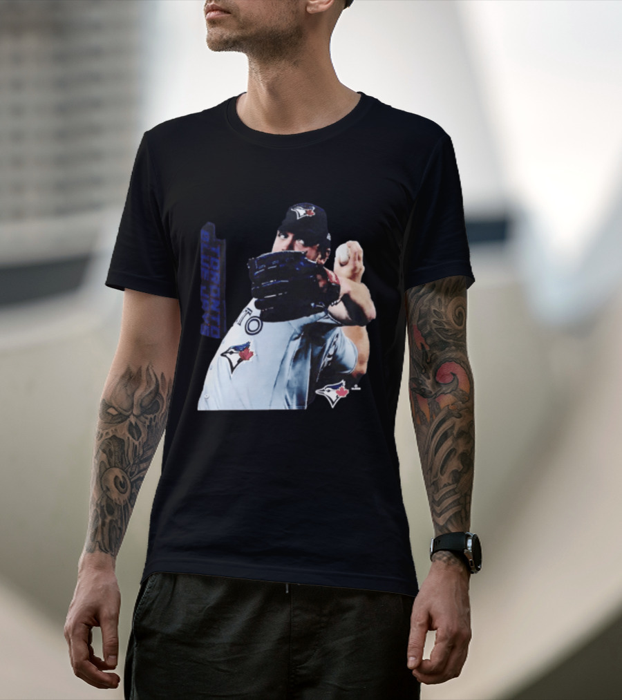 Trey Yesavage Toronto Blue Jays MLB Player Pitching Action T-Shirt