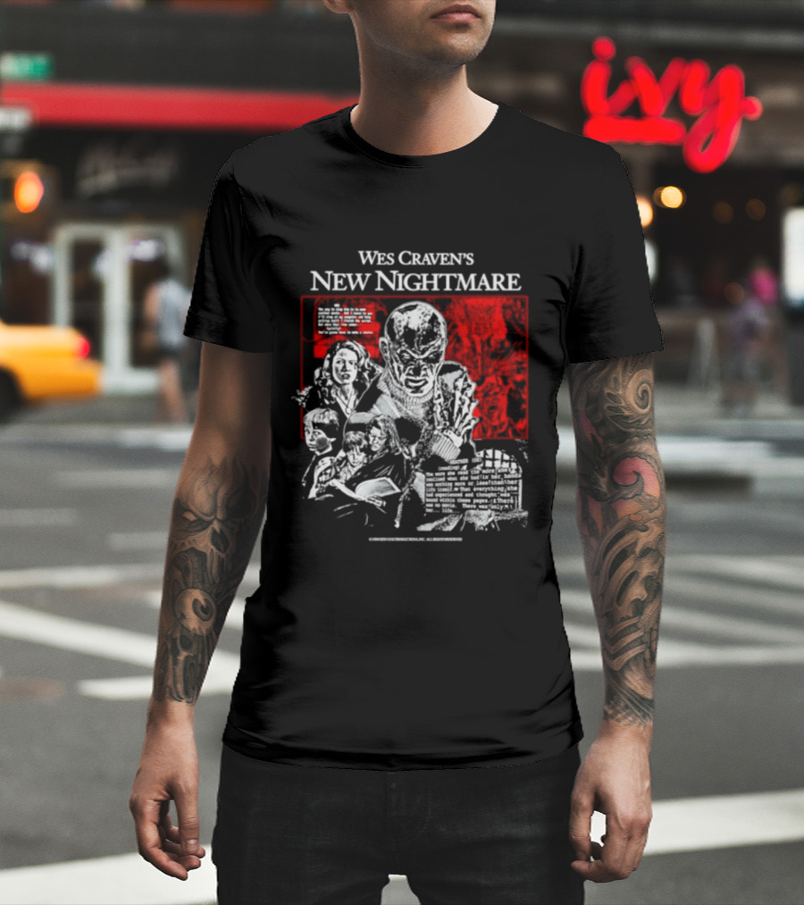 Wes Craven's New Nightmare Freddy Krueger Iconic Horror Movie T-Shirt