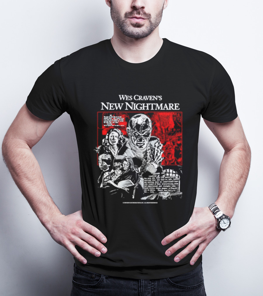 Wes Craven's New Nightmare Freddy Krueger Iconic Horror Movie T-Shirt