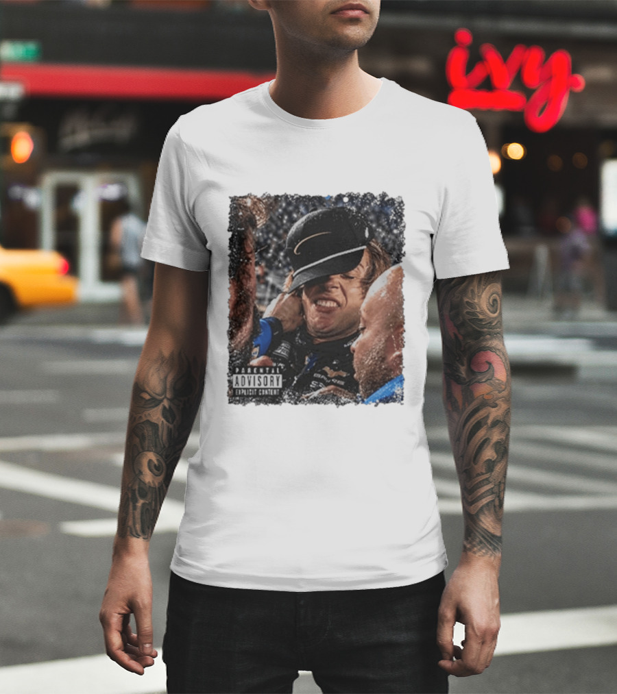 Parental Advisory Explicit Content Ryan Blaney Vs Carson Hocevar T-Shirt