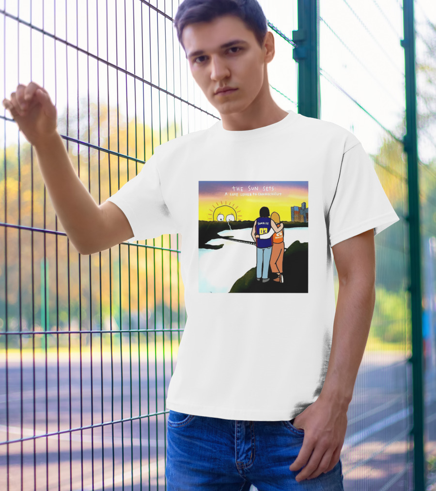 The Sun Sets A Love Letter To Connecticut Basketball Couple Sunrise Sunset T-Shirt