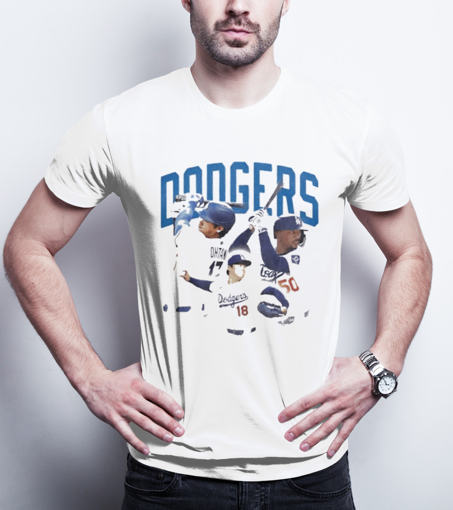 Los Angeles Dodgers Players Collage MLB Team Dodgers Baseball T-Shirt