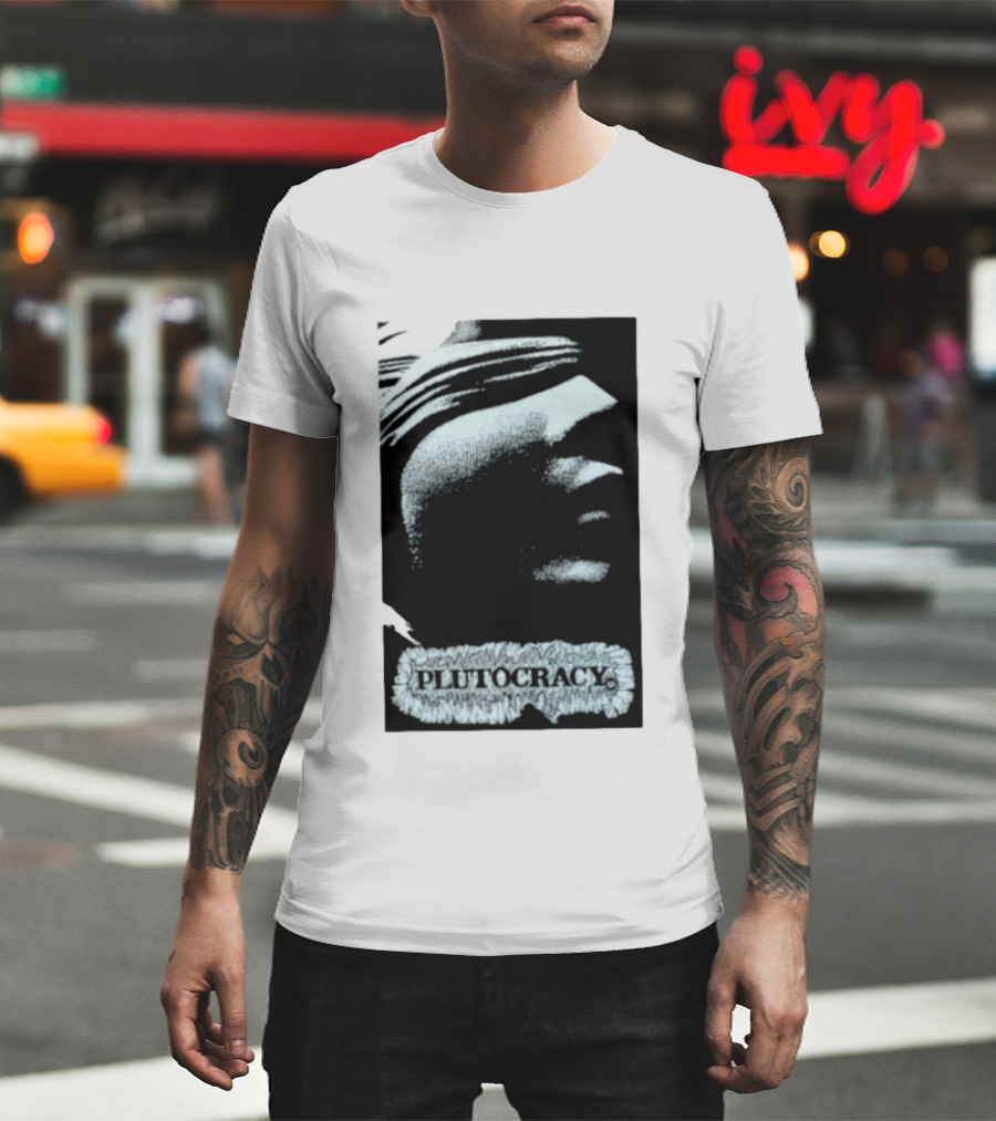 Plutocracy Anarchist Anti Capitalist Political Protest Blindfolded Justice T-Shirt