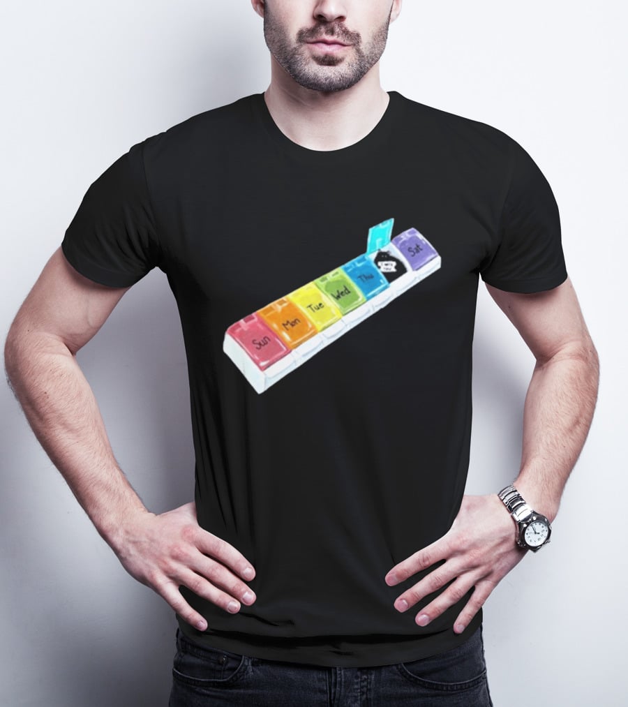 It's About Consistency Friday I Hate You Weekly Pill Organizer T-Shirt