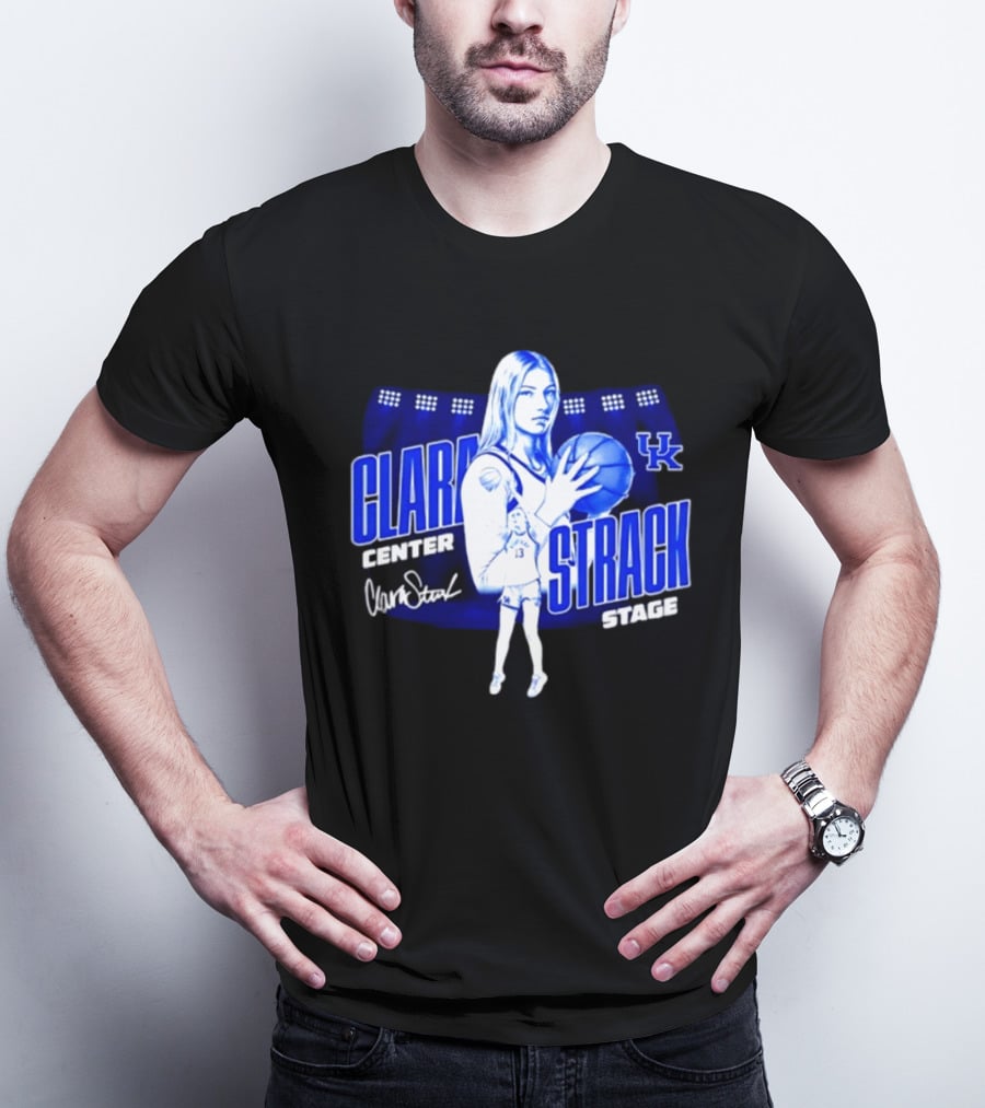 Clara Strack 13 Center Kentucky Wildcats Basketball Stage T-Shirt