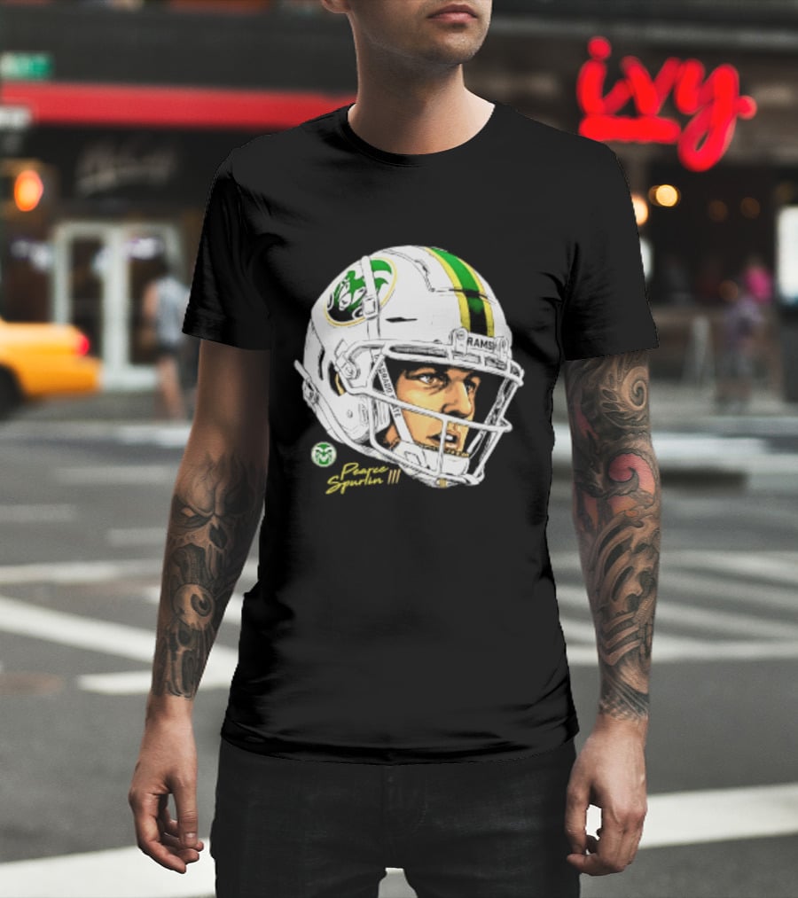 Darius Curry 3 Colorado State Rams NCAA Football Swag Head Prestigue Signature T-Shirt