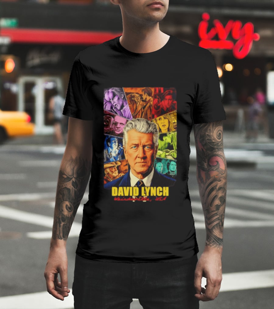 David Lynch Weirdsville USA Iconic Characters Collage T-Shirt