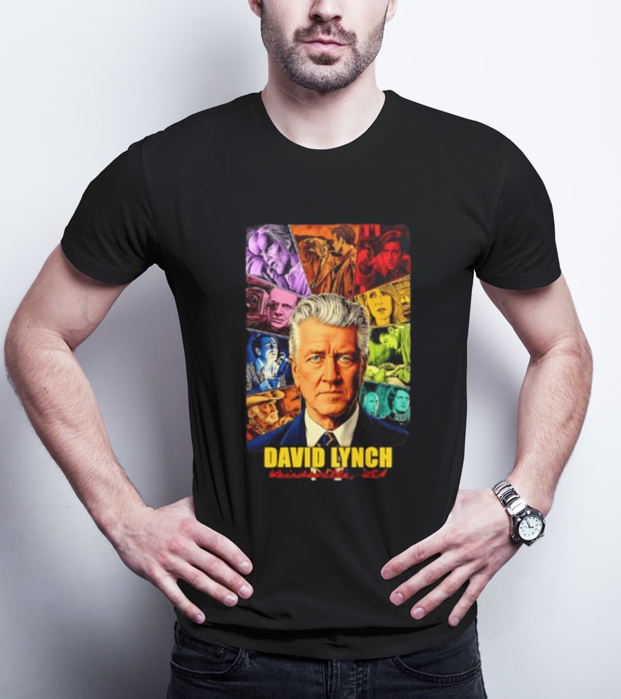 David Lynch Weirdsville USA Iconic Characters Collage T-Shirt